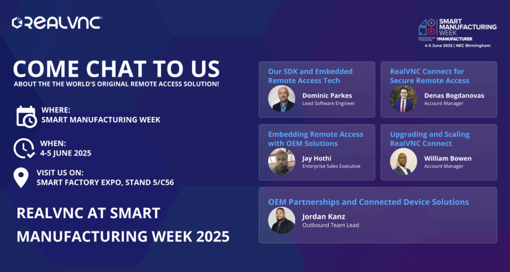 RealVNC at Smart Manufacturing Week 2025 and Why You Should Visit Us